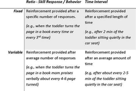 Basic Schedules Of Reinforcement Include