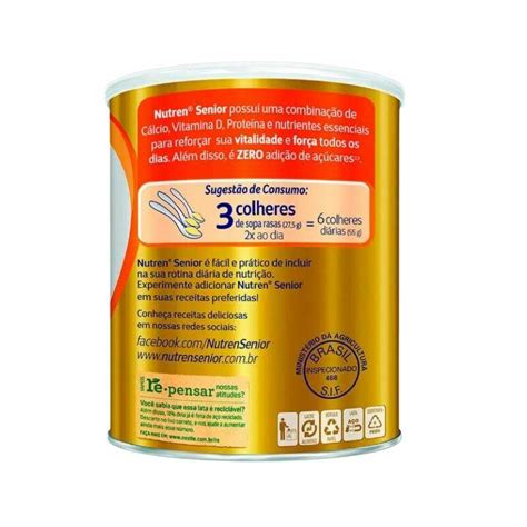 NUTREN SENIOR Po Zero Lact Baunilha 740g 2 un Nestlé Suprevida