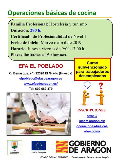 Curso Operaciones básicas de cocina con Certificado de Profesionalidad