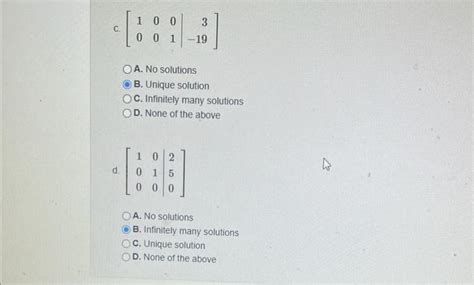 solved 1 point the reduced row echelon forms of the