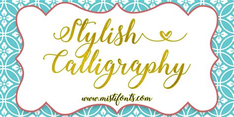 Stylish Calligraphy Free Font Free Fonts