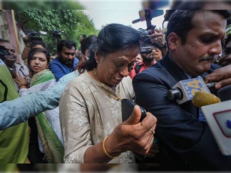 Watch Video IOA Chief PT Usha Visits Aggrieved Wrestlers On Day 11 Of