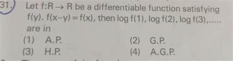 let f r→r be a differentiable function satisfying f y f x−y f x then