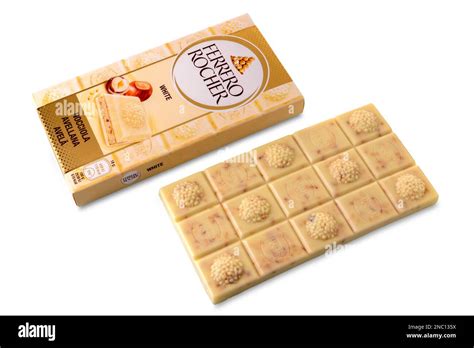 Alba Italy February 13 2023 Package Of Ferrero Rocher White Bars