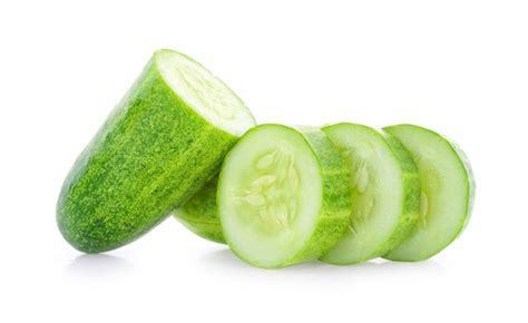 Pepino Aislado Sobre Fondo Blanco Foto Premium