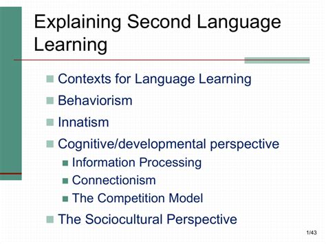 second language learning