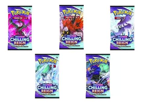 Pokemon Tcg Chilling Reign 4 Sobres De Cartas Pack Envío gratis