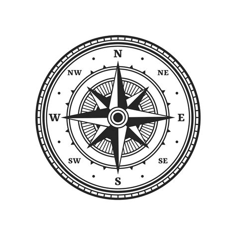 Old Compass Vintage Map Wind Rose Navigation Sign 22794771 Vector Art At Vecteezy