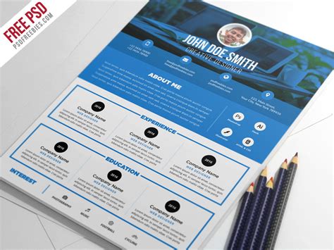 Clean And Designer Resume CV Template PSD PSDFreebies