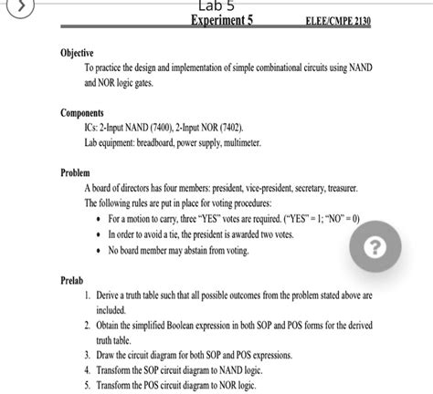 solved lab 5 experiment 5 elee cmpe2130 objective to practice the design and implementation of