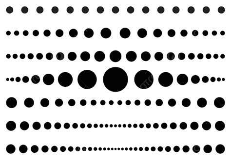 Dotted Circle Line Patterns On White Background Simple Separator