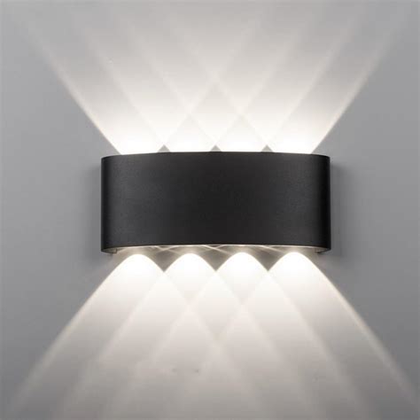 Maxmer 8W Modern LED Wall Light Sconce IP68 Waterproof Wall Lighting