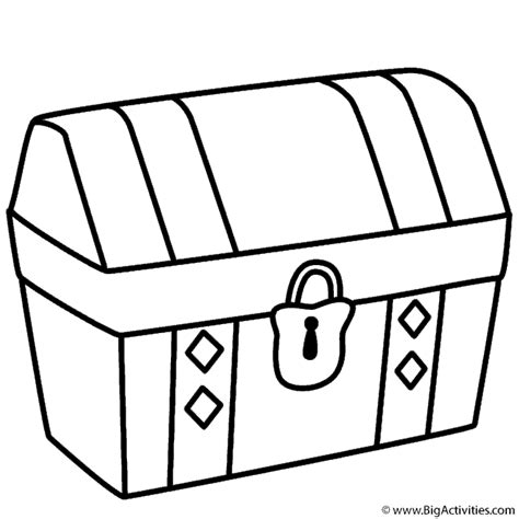 Treasure Chest Coloring Page Pirates
