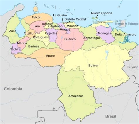 Estados Y Capitales De Venezuela El Ling Stico