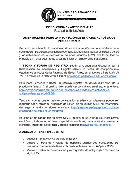La Inscripci N Acad Mica Licenciatura En Artes Visuales Facultad De