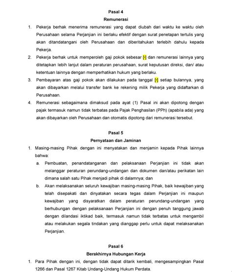 Contoh Tanda Tangan Kontrak Kerja Goresan