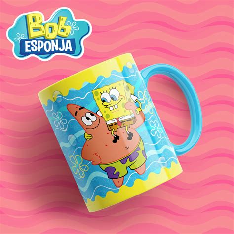Caneca Porcelana Bob Esponja Elo Produtos Especiais
