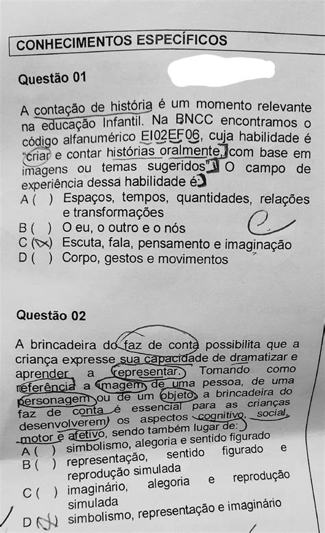 Prova concurso público educação infantil banca IBAM Educação Infantil