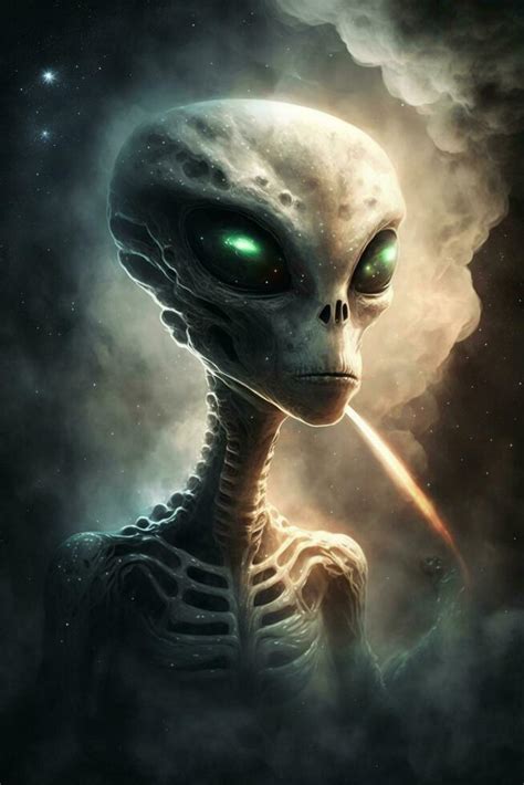 Portrait Of A Scary Grey Alien Content Stock Photo At Vecteezy