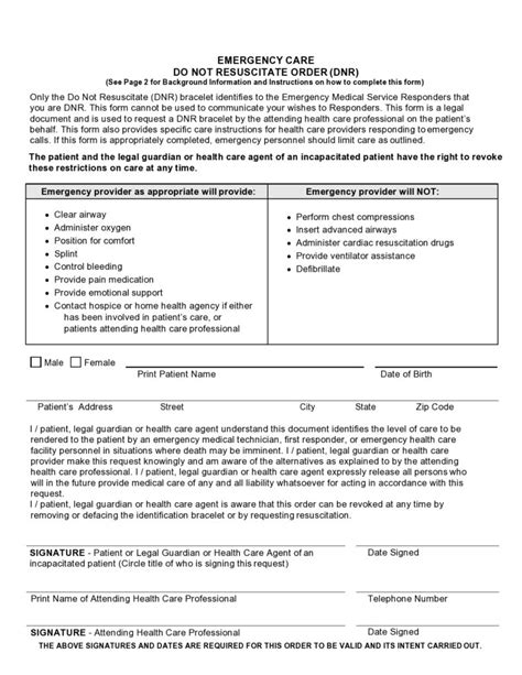 Printable Do Not Resuscitate Form Nz Printable Forms Free Online