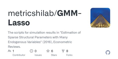 github metricshilab gmm lasso the scripts for simulation results in estimation of sparse