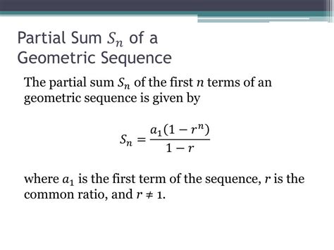 PPT Partial Sums Of Arithmetic Geometric Sequences PowerPoint
