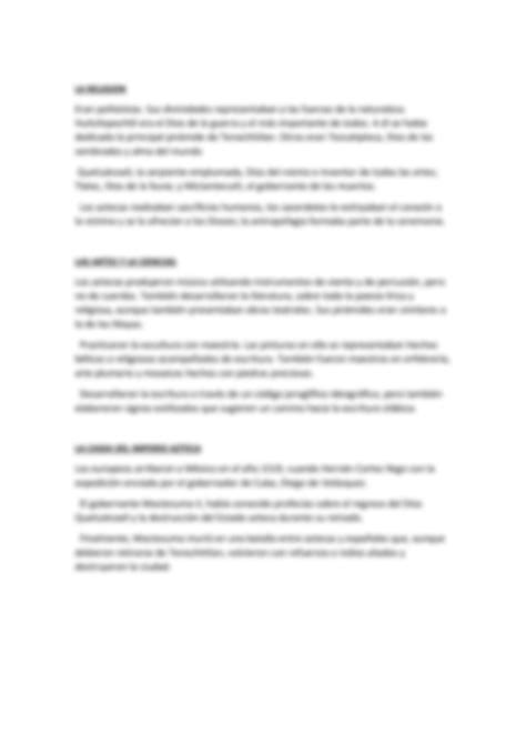 SOLUTION Civilizacion Azteca Studypool