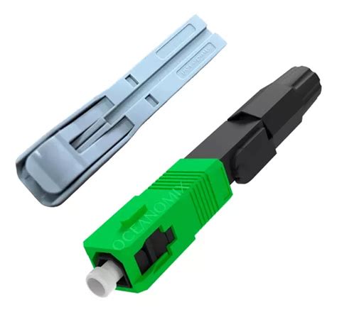 10 Pçs Conector Fast Rápido Ftth Sc Apc Verde Reutilizável