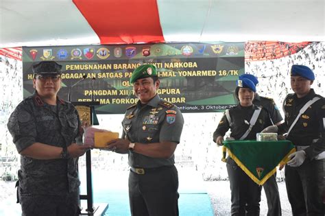 Dansatidik Puspomad Hadiri Pemusnahan Barang Bukti Sabu Dan Ekstasi