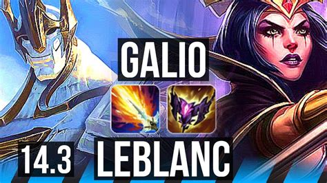 Galio Vs Leblanc Mid Rank Galio Br Master Youtube