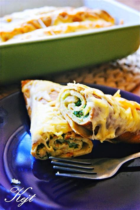 Nale Niki Ze Szpinakiem Kurczakiem I Pieczarkami Zapiekane D Na
