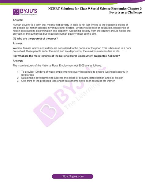 NCERT Solutions For Class 9 Economics Social Science Chapter 3 Poverty