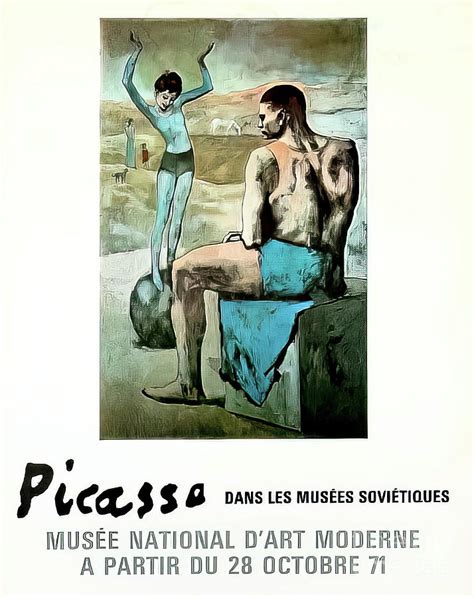Pablo Picasso Art Exhibition Poster Paris 1971 Drawing By Pablo Picasso