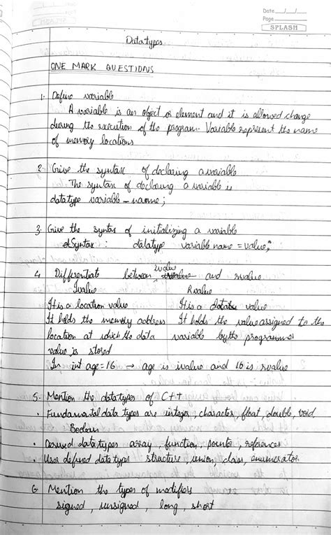 computer science class 11 ka {cost effective} handwritten notes pdf shop handwritten notes shn