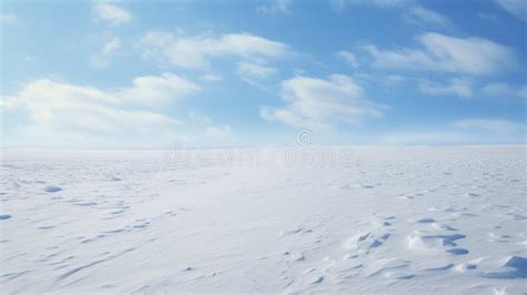 Realistic Hyper Detailed Rendering Of Snow Covered Ground Stock