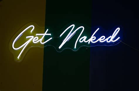 Get Naked LED Neon Sign Modern Home Decor Bathroom Wall Etsy