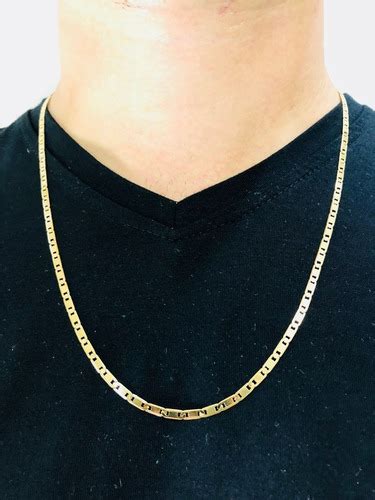 Corrente Cord O Piastrine Cm Masculino Ouro K Grosso Thile Joias