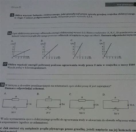 Opór elektryczny pewnego odbiornika energii elektrycznej wynosi dwa omy
