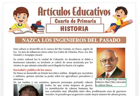 Nazca Los Ingenieros Del Pasado Para Cuarto De Primaria