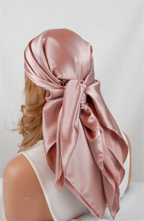 Silk Charmeuse Scarf Sleep Or Bandana Scarf Sizes Wild Rose Mulberry