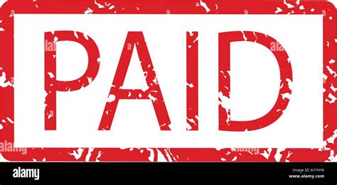 Paid Stamp Stock Vector Images Alamy