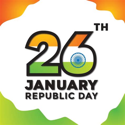 De Enero D A De La Rep Blica India Vector Premium