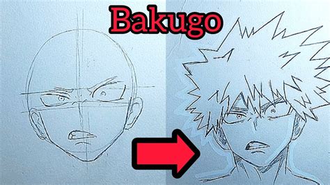 How To Draw Bakugo From My Hero Academia Step By Step YouTube