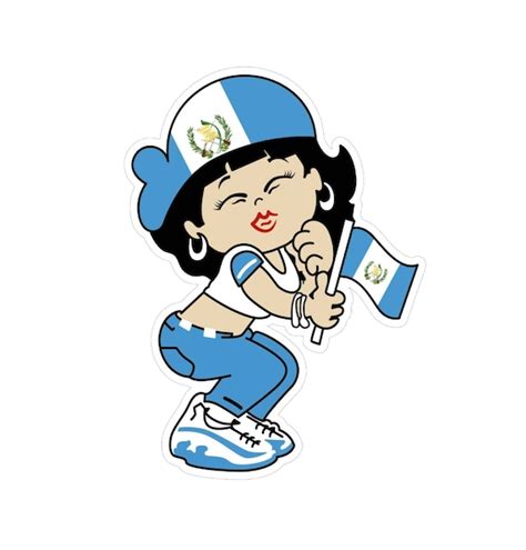 Guatemala Girl Decal Guatemalan Flag Decal Car Window Chica Etsy