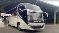 Bus Baru PO Sinar Jaya Pakai Bodi New Armada Skylander R22 SE Ini