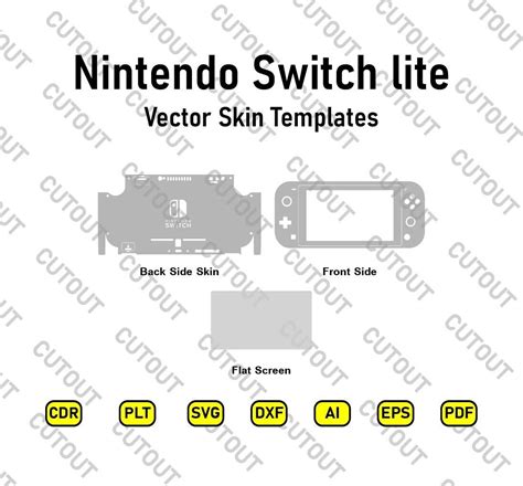 Nintendo Switch Lite Vector Skin Templates