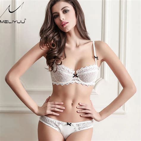 New Ultra Thin Mesh Lace Bralette Sexy Lingerie Women Gather Bra Sets