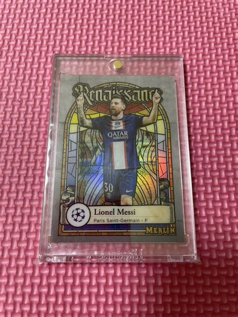 未使用に近い2022 23 Topps Merlin Chrome Soccer Lionel Messi Paris Saint