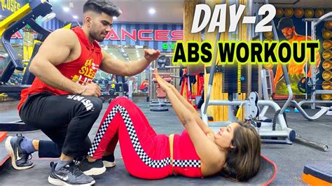 Beginner Girls Abs Workout At Gym Day 2 Part 1 Guidance By Badri Fitness Youtube