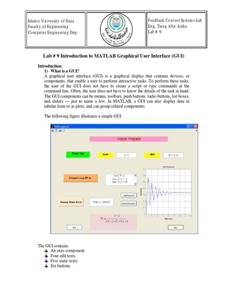 lab 9 introduction to matlab graphical user interface gui pdf graphical user interfaces
